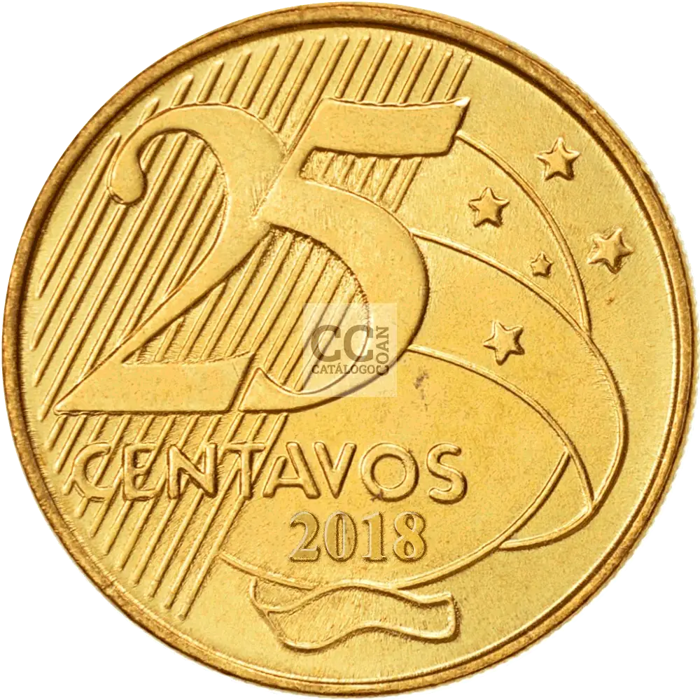 Moeda de 25 centavos de 2018 valor - Catálogo Coan